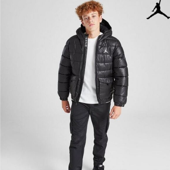Jordan | Jackets & Coats | Jordan Jumpman Logo Hooded Puffer Jacket ...